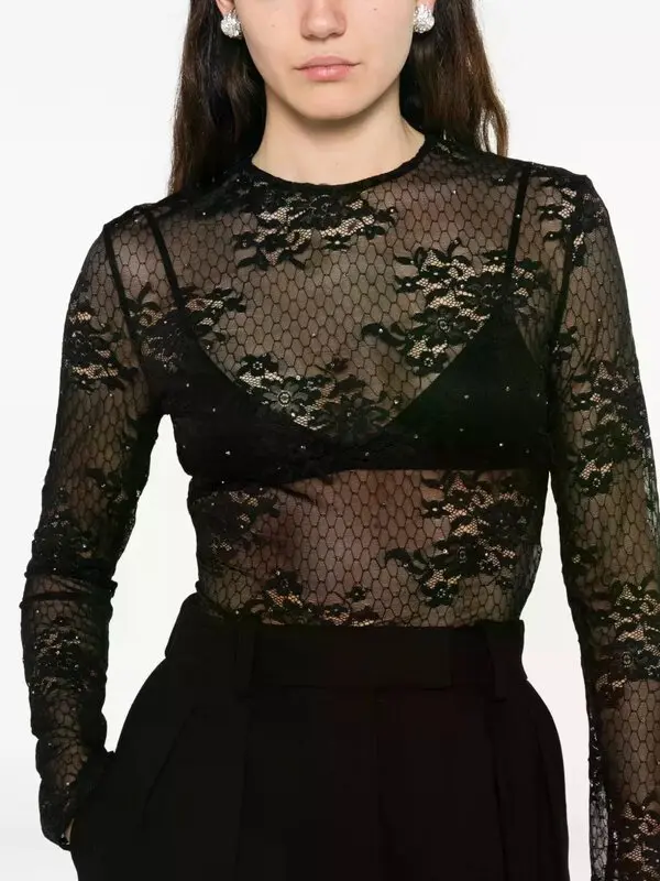 Giuseppe Di Morabito Embellished Lace Top