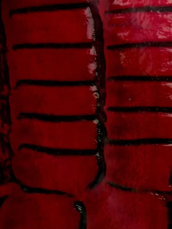 Roberto Cavalli Serpentine Leather Belt - Red