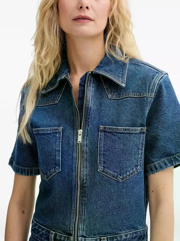 Filippa K Denim Zip-up Jumpsuit With Patch Pockets