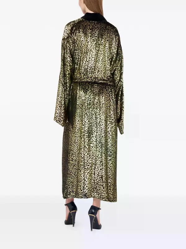 Roberto Cavalli Fil Coupé Leopard-print Coat