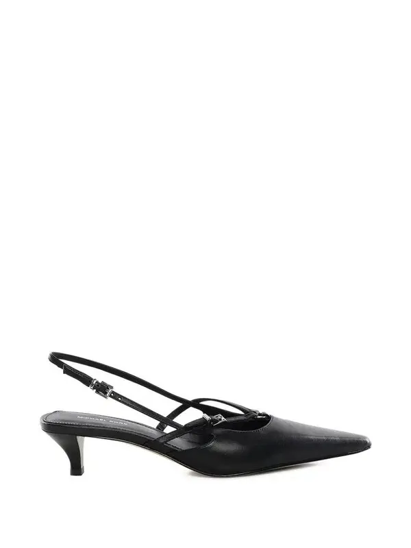 Michael Kors Selina Slingback Leather Pumps - Black