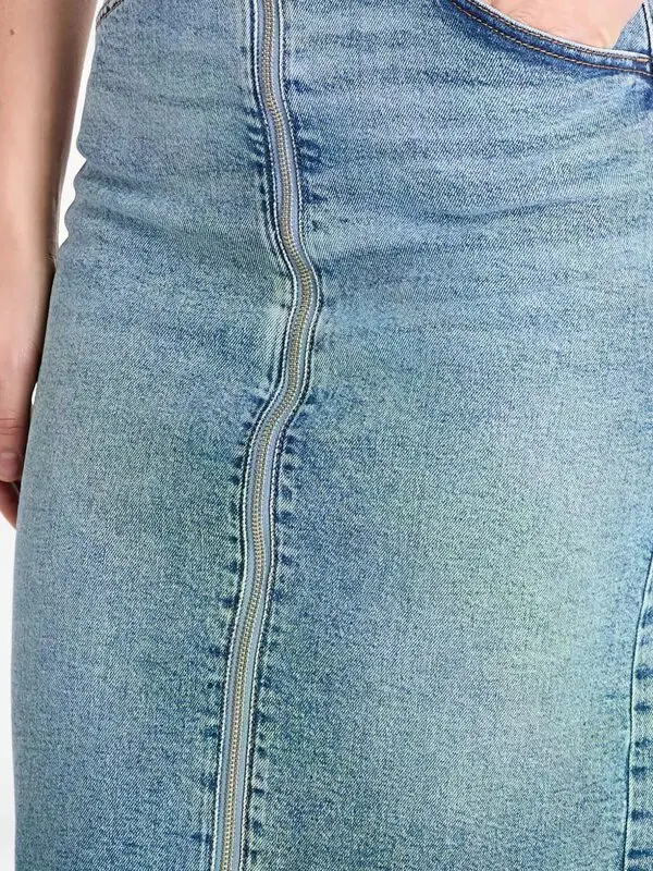 Calvin Klein Zip Front Denim Skirt