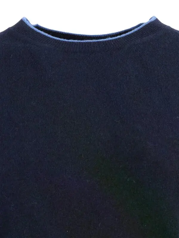 KANGRA Crew Neck Sweater With Contrast Trim