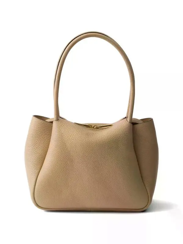 Prada Leather Logo-detail Tote Bag