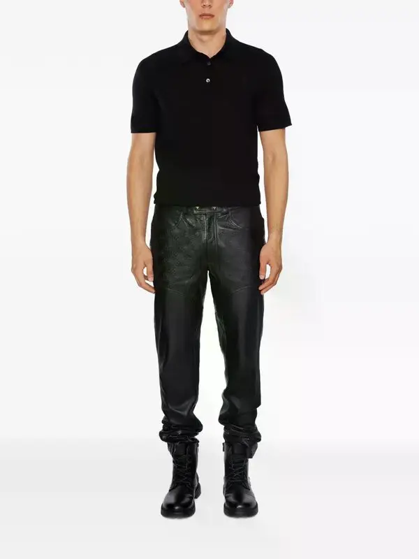 Place Of Ëlms Monolink Debossed Leather Trousers