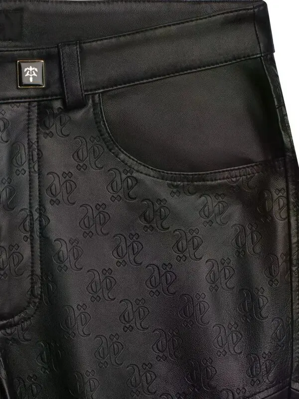 Place Of Ëlms Monolink Debossed Leather Trousers