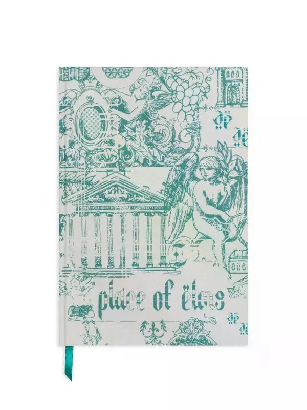 Place Of Ëlms Textured-crest Hardcover Notebook - Green