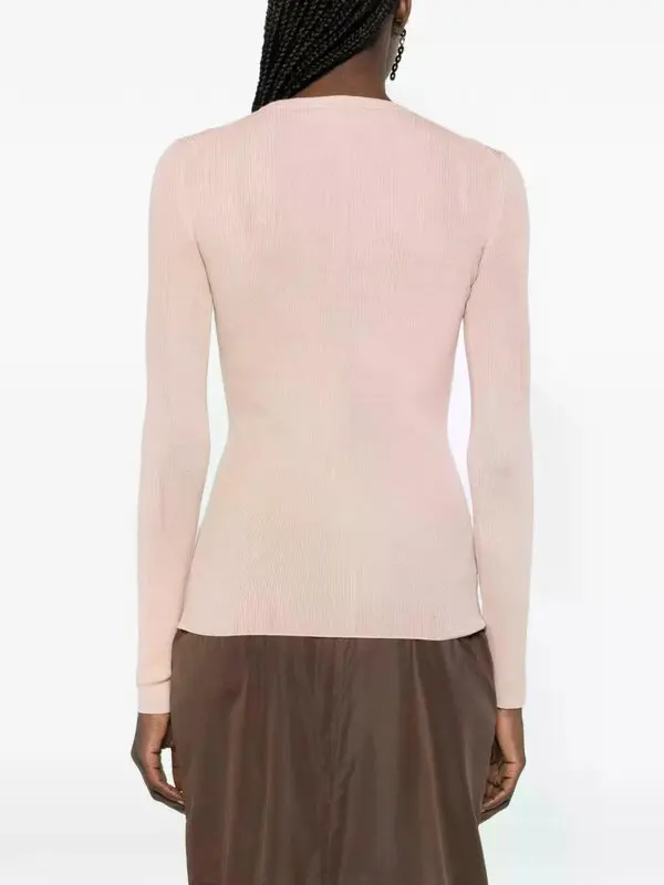 Prada Appliqué Wool Crew Neck Jumper
