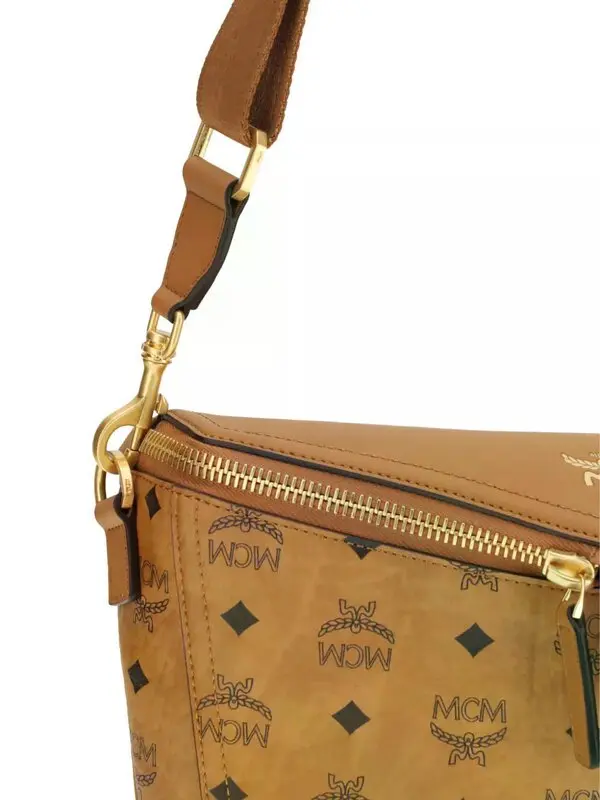 Mcm Small Logo-patterned Messenger Bag