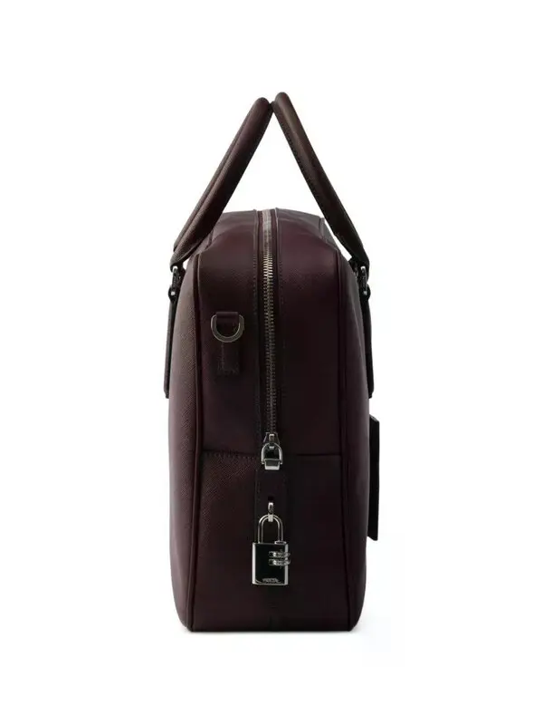 Prada Saffiano Leather Laptop Bag - Red