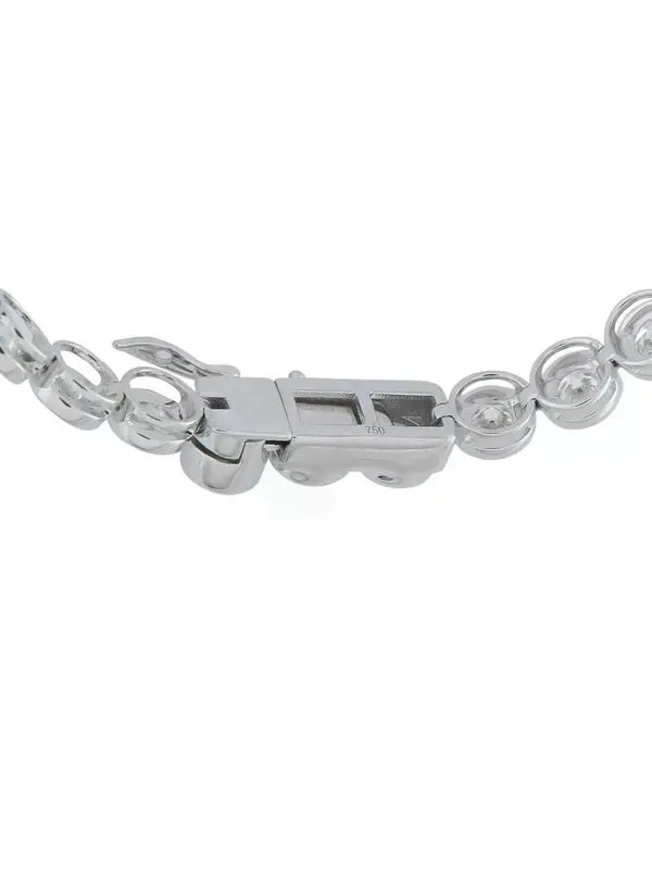 LB EXCLUSIVE 17.50 Carat Diamond Tennis Necklace In 18k White Gold