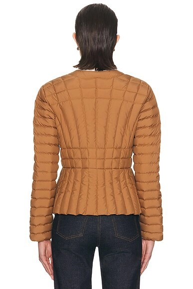 Moncler Menthe Quilted Jacket - Brown