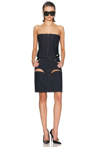 JEAN PAUL GAULTIER Denim Corset Top