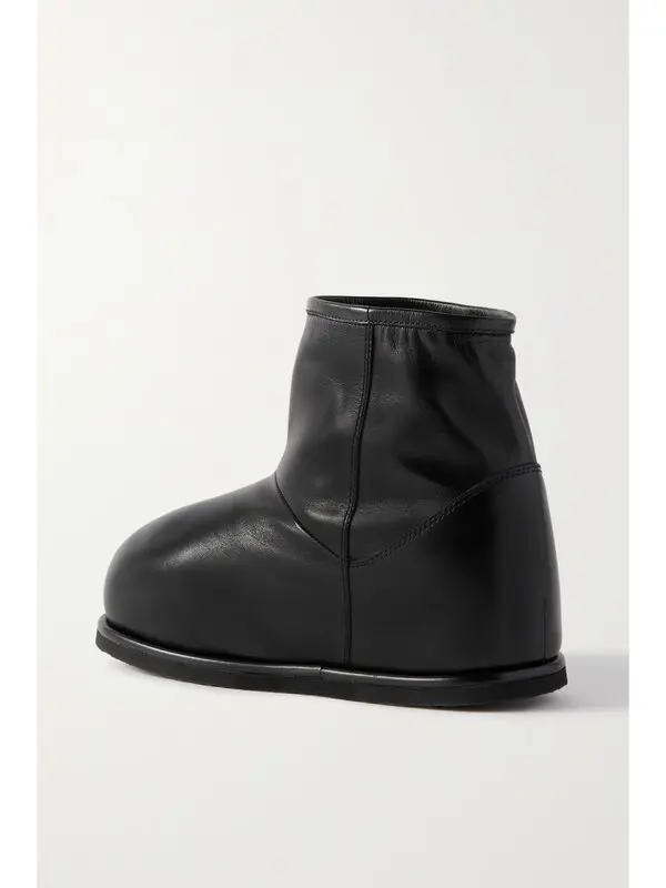 Amina Muaddi Heidi Shearling-lined Leather Boots - Black