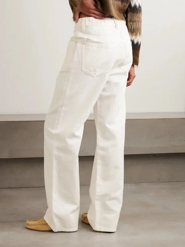 Brunello Cucinelli Bead-embellished Cotton And Linen-blend Wide-leg Trousers