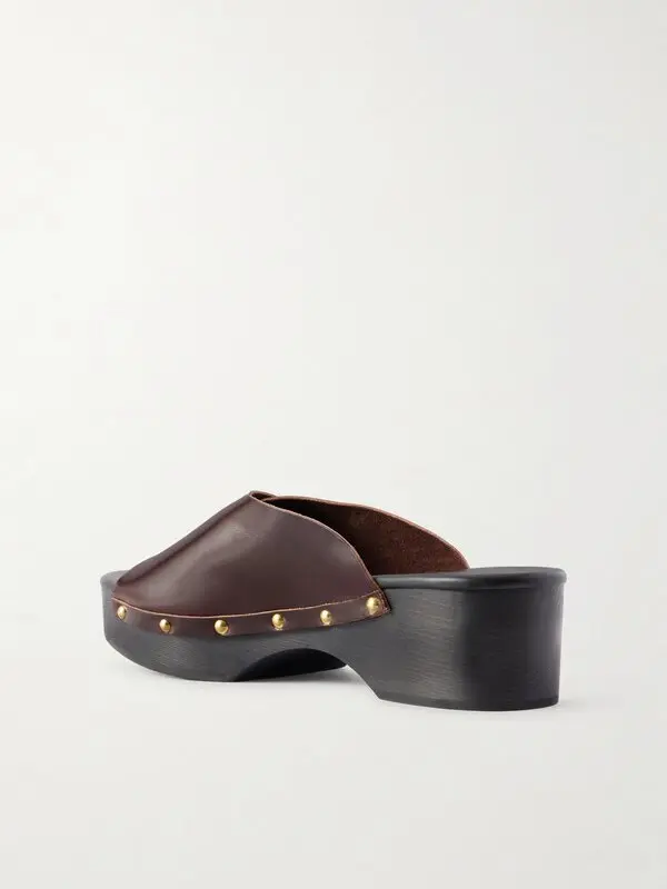 ANCIENT GREEK SANDALS Natali Sabot Studded Leather Clogs