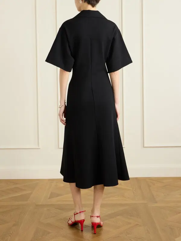 JIL SANDER Paneled Midi Dress - Black