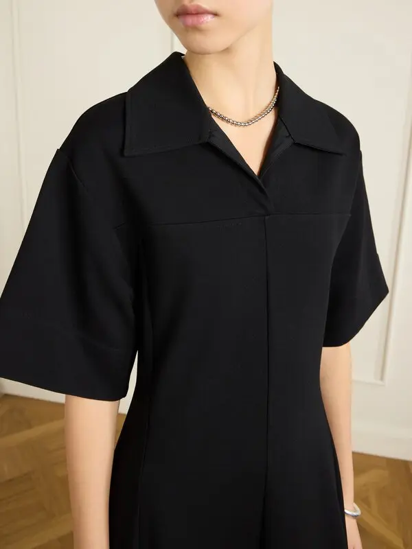 JIL SANDER Paneled Midi Dress - Black