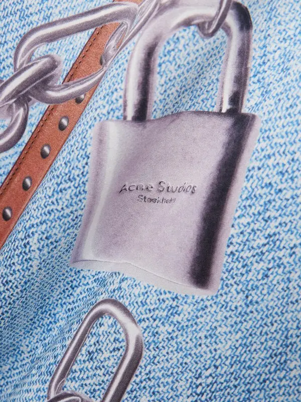 Acne Studios Printed Silk-satin Scarf