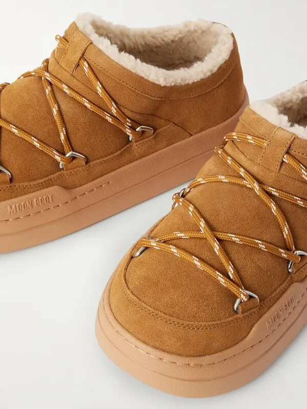 Moon Boot Park Suede Shearling-lined Slippers