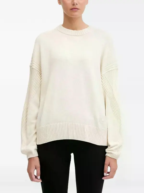 NAPAPIJRI Sarca Textured Crew Neck Sweater - Neutrals