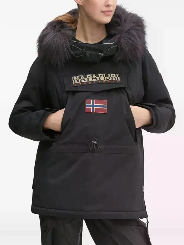 NAPAPIJRI Faux-fur Trimmed Hooded Jacket - Black