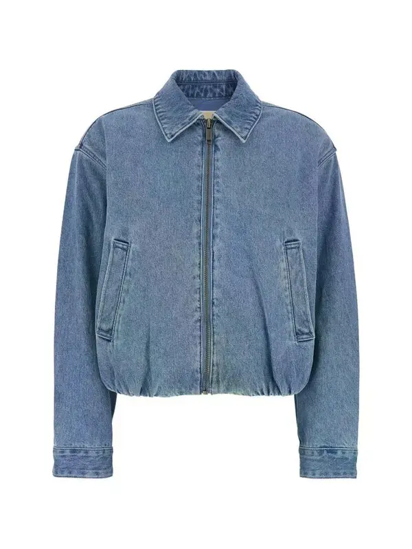 Michael Kors Denim Zip-up Jacket With Elasticated Hem