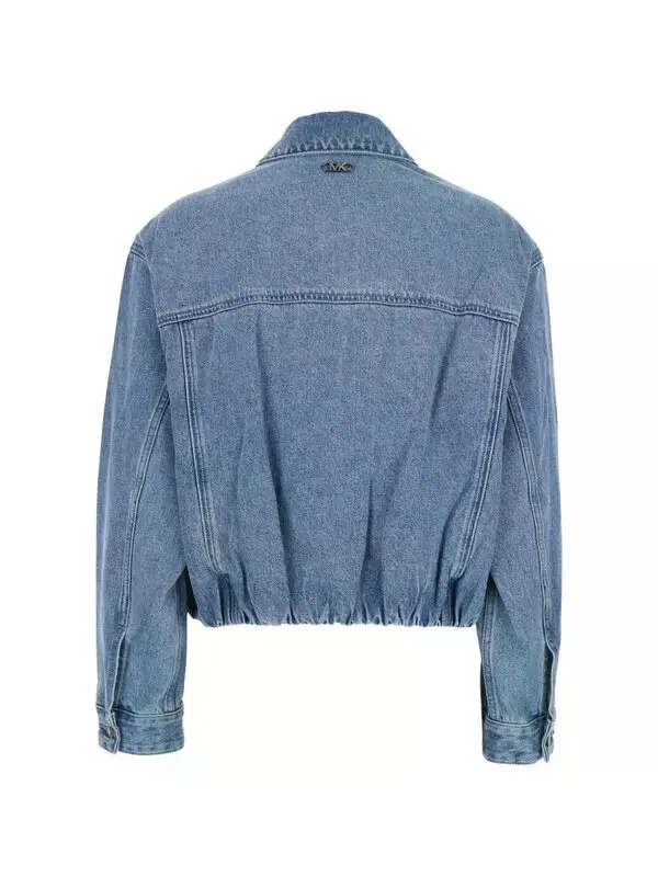 Michael Kors Denim Zip-up Jacket With Elasticated Hem