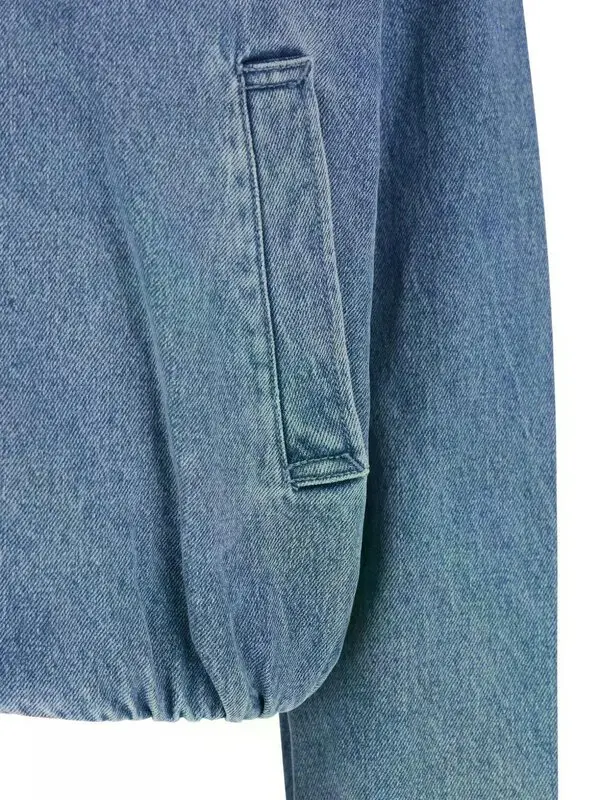 Michael Kors Denim Zip-up Jacket With Elasticated Hem