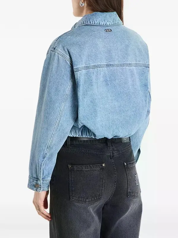 Michael Kors Denim Zip-up Jacket With Elasticated Hem