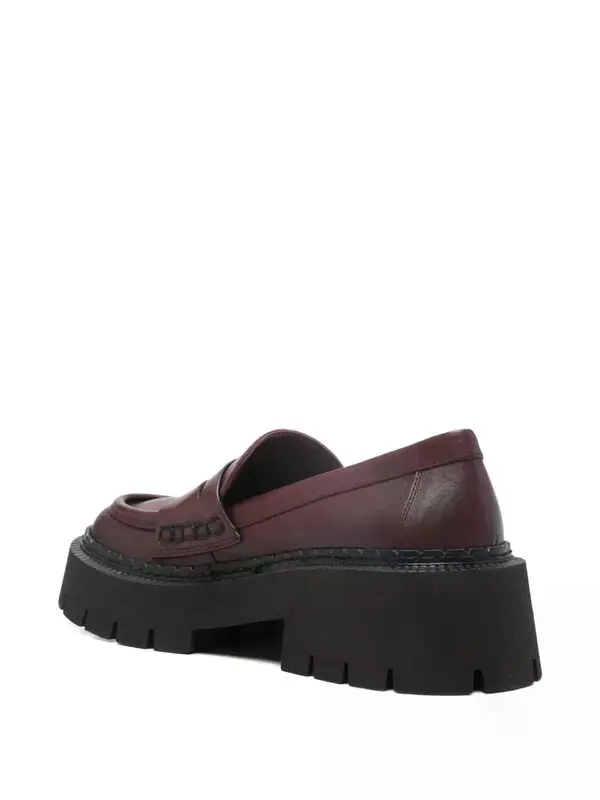 VIC MATIE Burgundy Heeled Platform Loafers