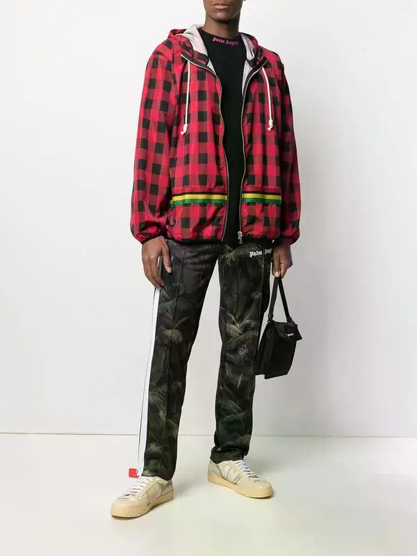 Palm Angels Checked Hooded Jacket