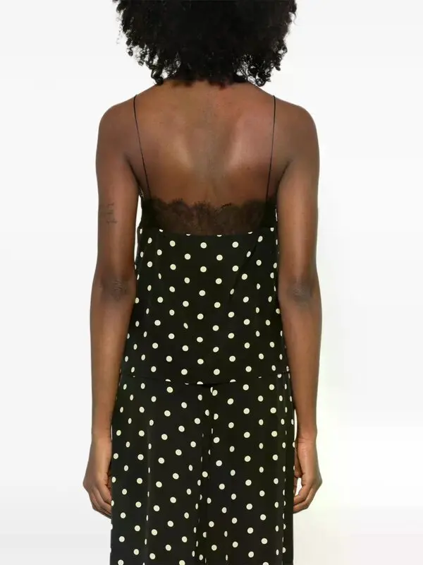Françoise Layla Polka-dot Lace Top