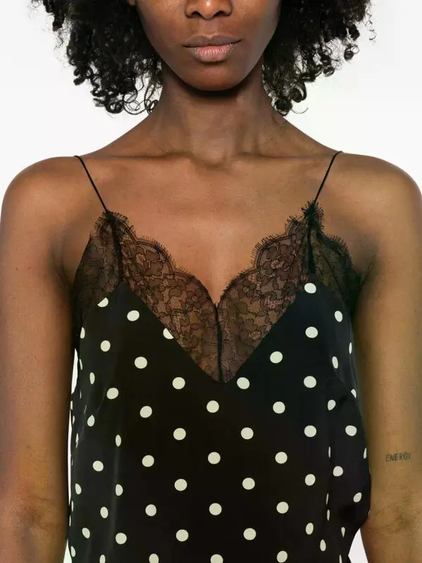 Françoise Layla Polka-dot Lace Top