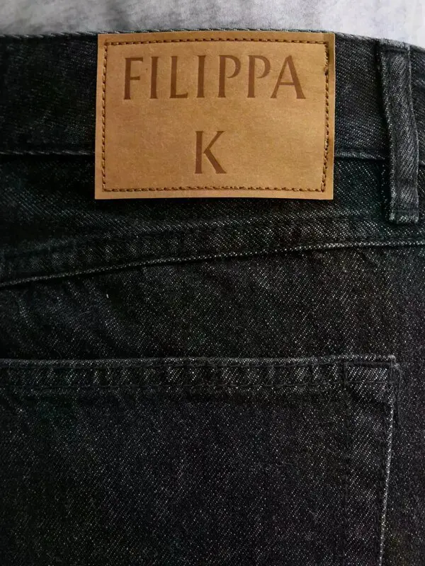 Filippa K Denim Mini Skirt With Logo Patch