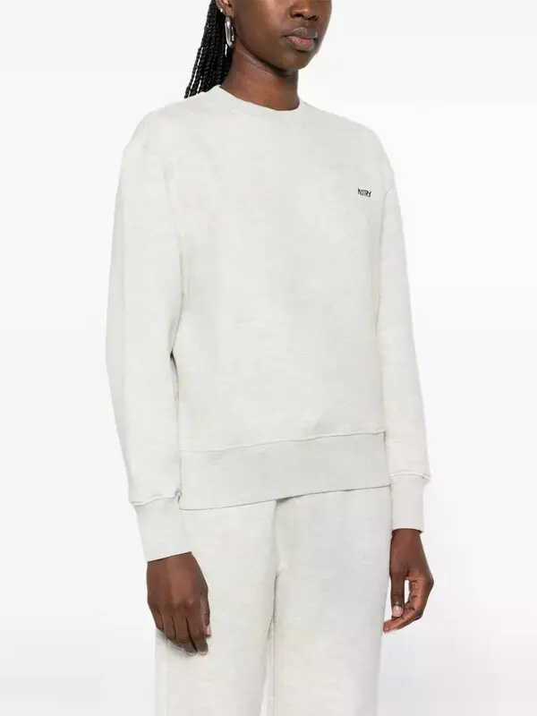 AUTRY Logo Detail Crewneck Sweatshirt - Grey