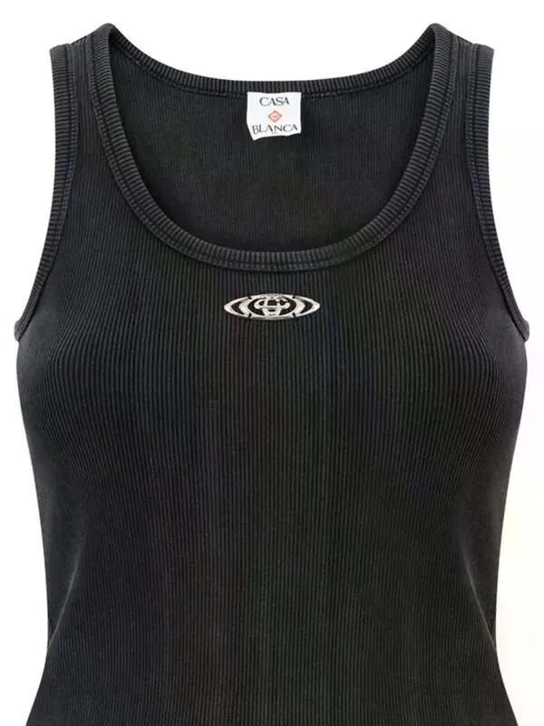 Casablanca Ribbed Logo Tank Top