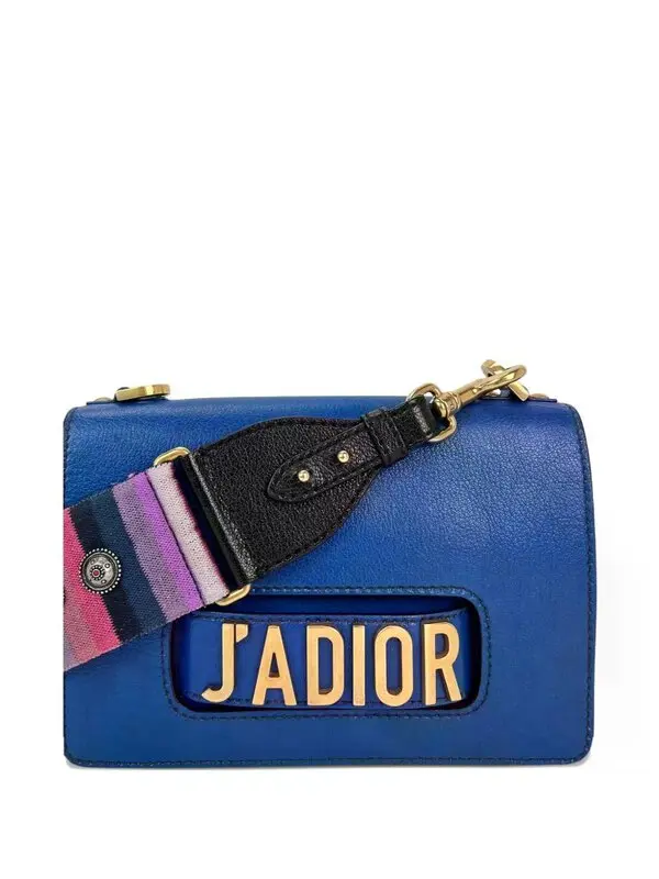 Dior J'adior Calfskin Crossbody Bag With Multicolour Strap