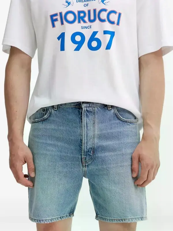 Fiorucci Logo Patch Denim Shorts