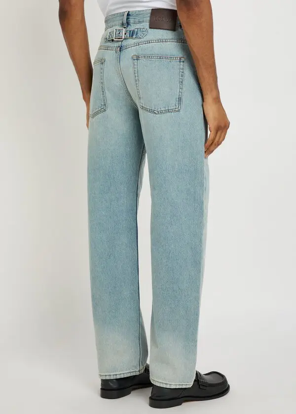 Loewe Straight-leg Jeans With Buckled Back Tab