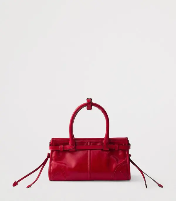 Prada Mini Leather Bonnie Bag - Red