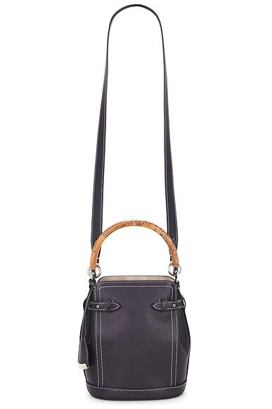 Ralph Lauren Small Bucket Bag With Bamboo Handle