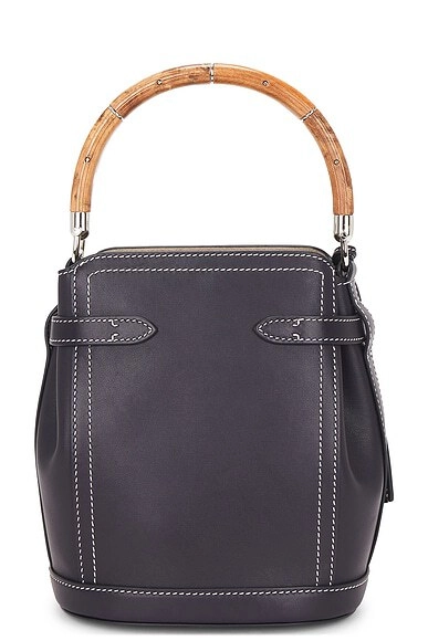 Ralph Lauren Small Bucket Bag With Bamboo Handle