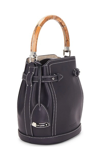 Ralph Lauren Small Bucket Bag With Bamboo Handle
