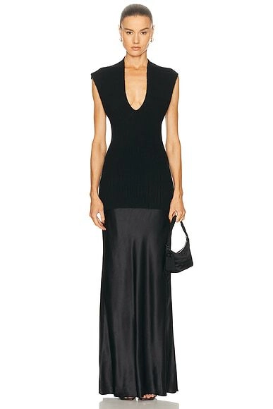 Christopher Esber Moulded Scarf Monument Dress - Black