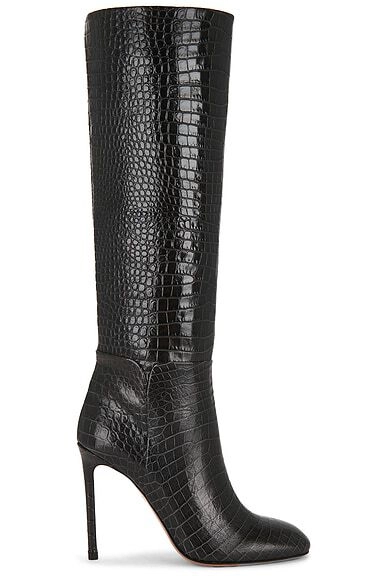 AQUAZZURA Sellier 105 Crocodile Embossed Leather Boots