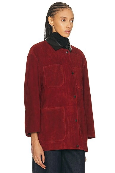 Nour Hammour Leather Barn Jacket