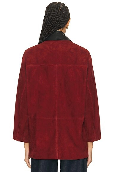 Nour Hammour Leather Barn Jacket