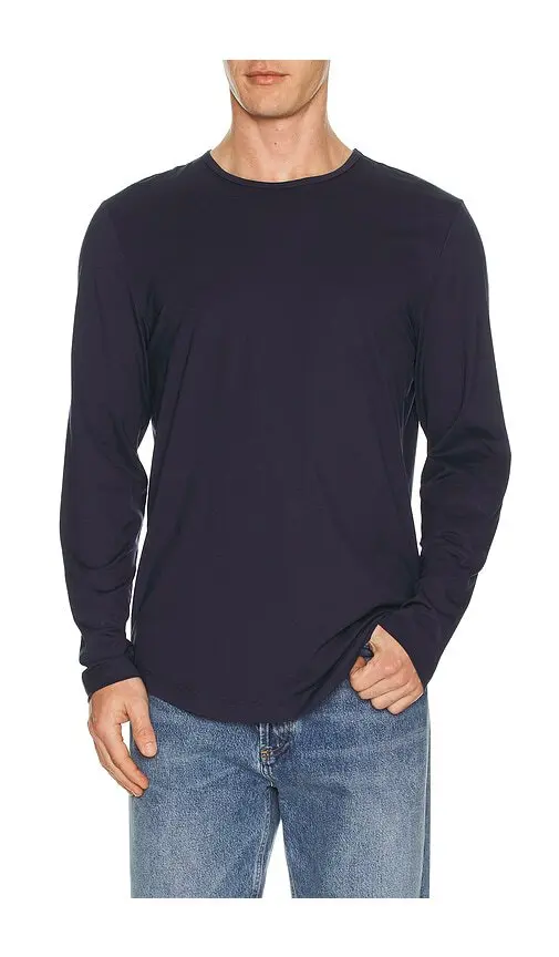 CUTS Ao Long Sleeve Curve Hem Tee In . Also