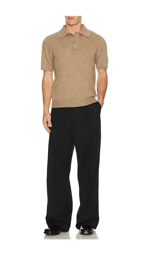 ENTIRE STUDIOS Short Sleeve Knit Polo In . Also - Brown